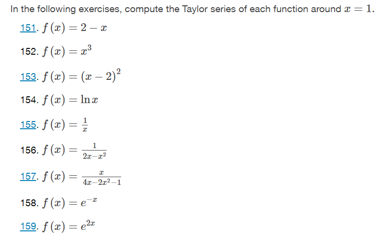Solved In the following exercises, compute the Taylor series | Chegg.com