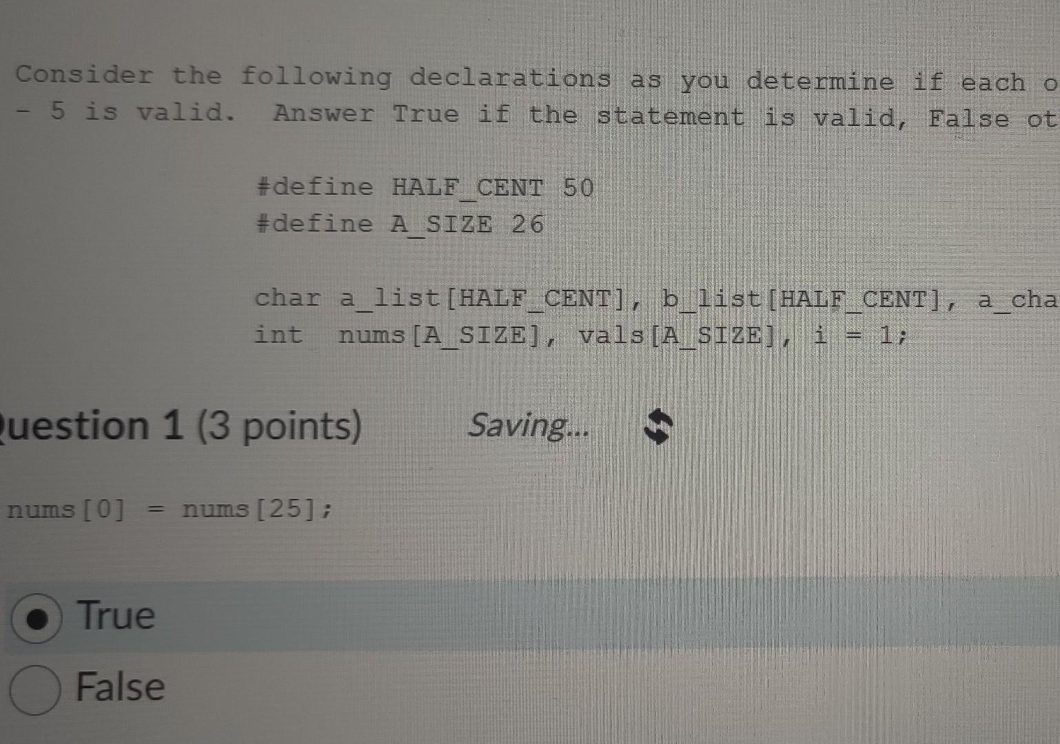Solved Consider the following declarations as you determine | Chegg.com