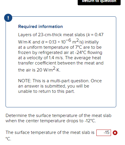 Solved !Required informationLayers of 23-cm-thick meat slabs | Chegg.com