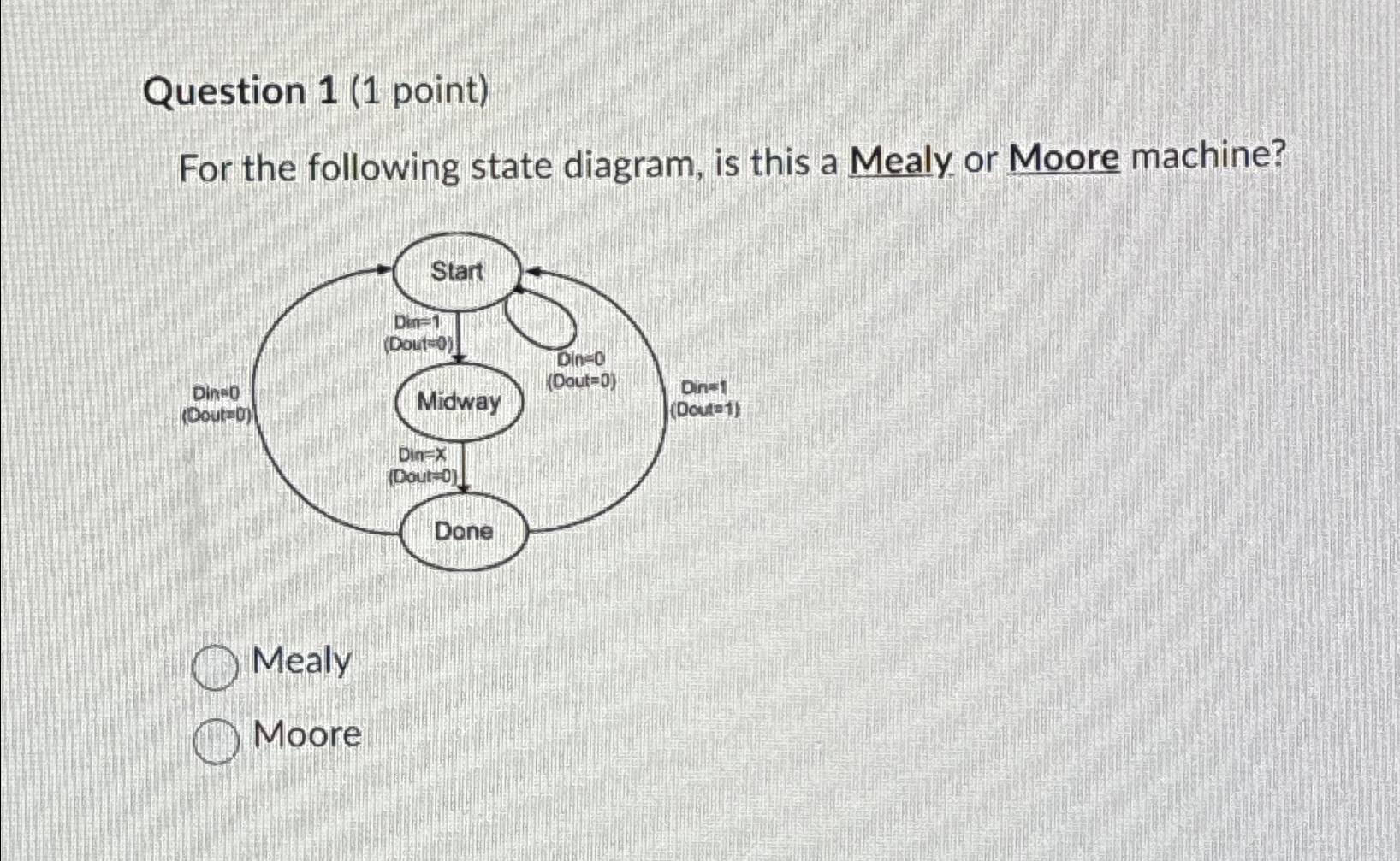 Solved Question 1 (1 point)For the following state diagram, | Chegg.com Solved Question 1 (1 point)For the following state diagram, | Chegg.com