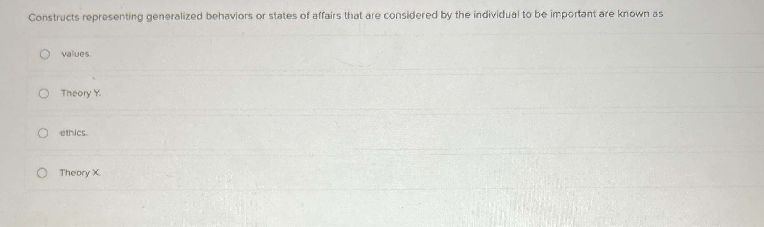Solved Constructs representing generalized behaviors or | Chegg.com