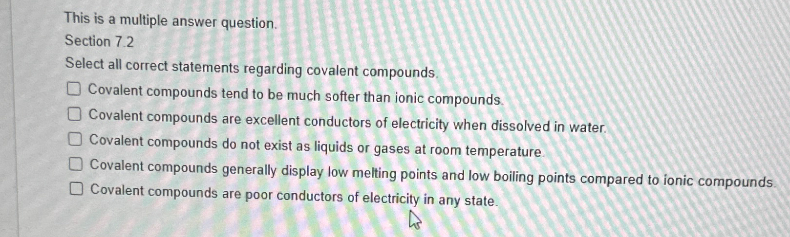 Solved This is a multiple answer question.Section 7.2Select | Chegg.com
