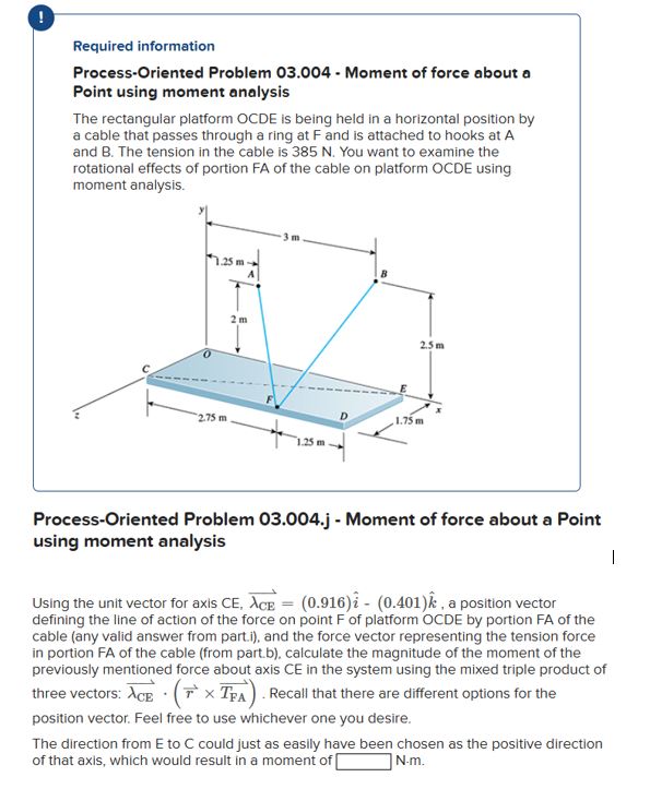 Solved Moment of ﻿force about a Point using moment | Chegg.com