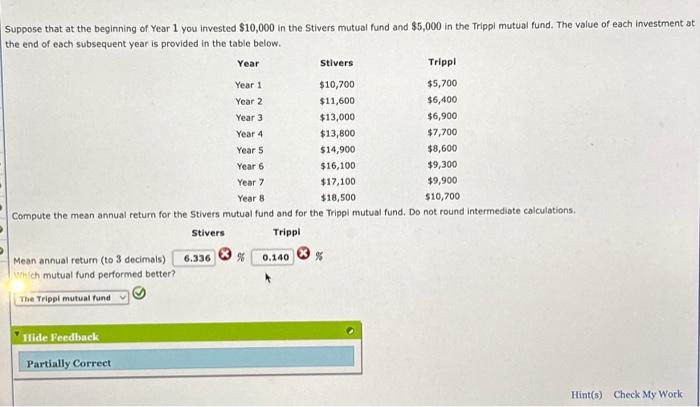 Solved Suppose that at the beginning of Year 1 you invested | Chegg.com
