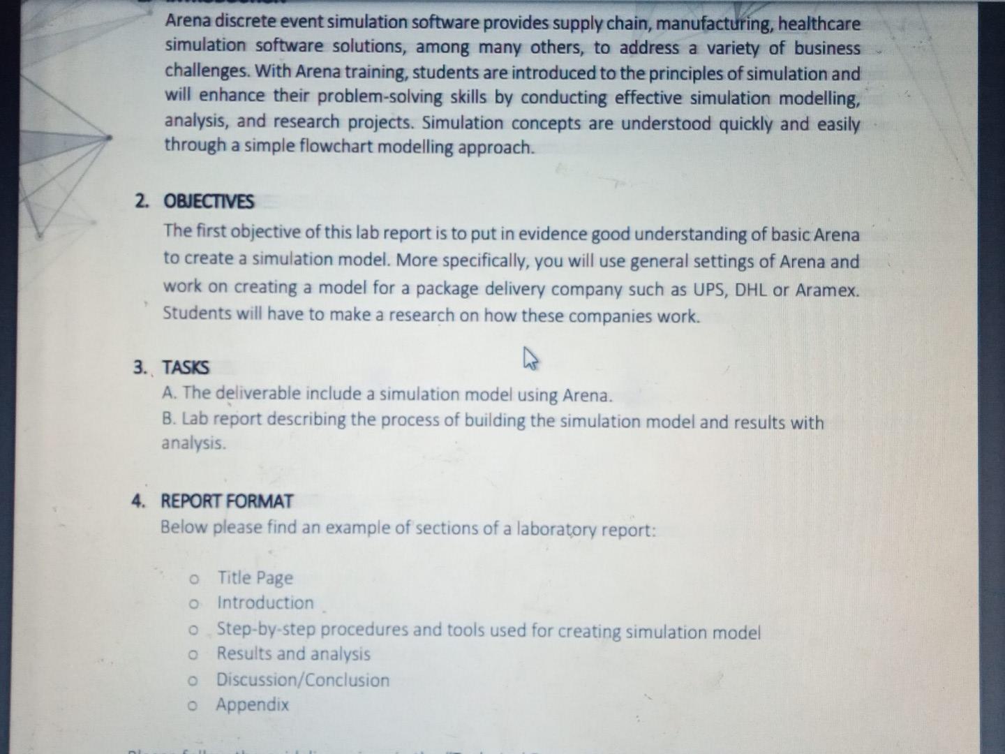 Arena discrete event simulation software provides | Chegg.com