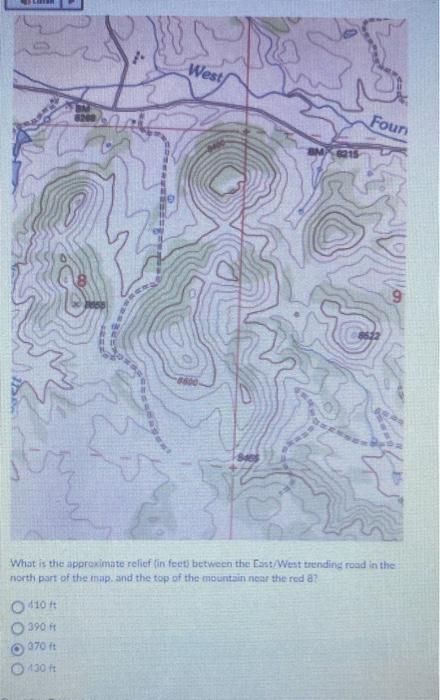 Solved The map scale for this mop is 1:24.000. Using the | Chegg.com