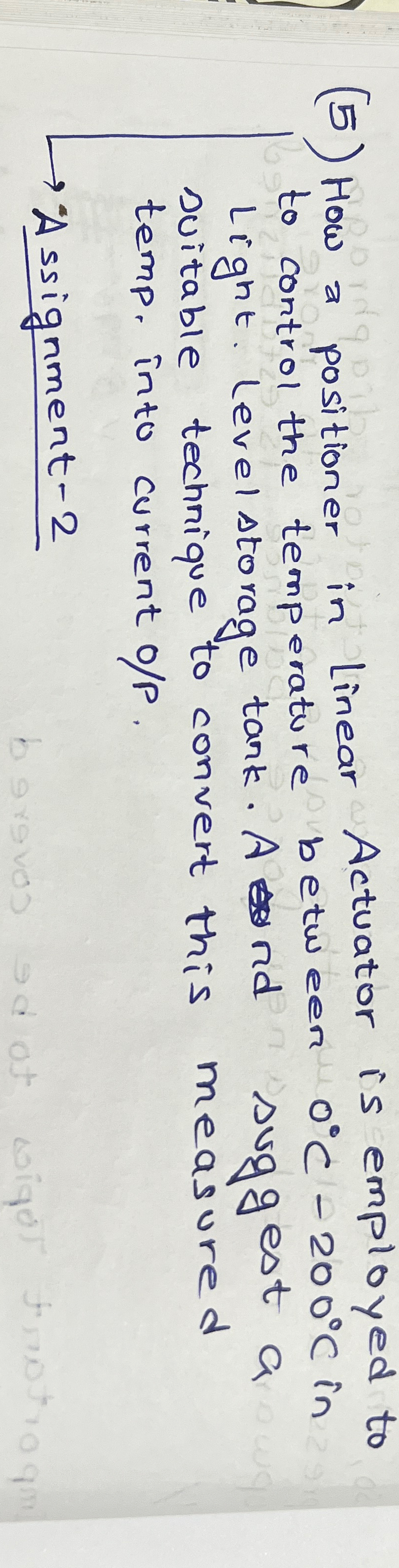Solved (5) ﻿How a positioner in Linear Actuator is employed | Chegg.com