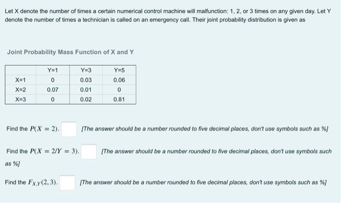 Solved Let X denote the number of times a certain numerical | Chegg.com