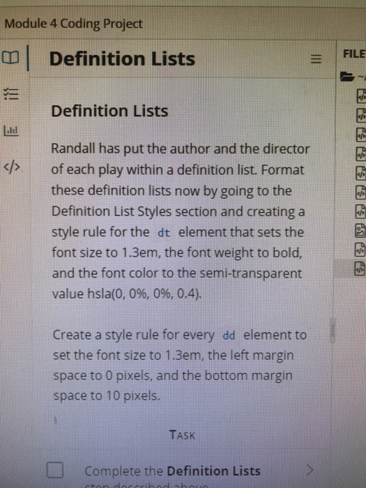 Solved Module 4 Coding Project 0 Definition Lists File 6155