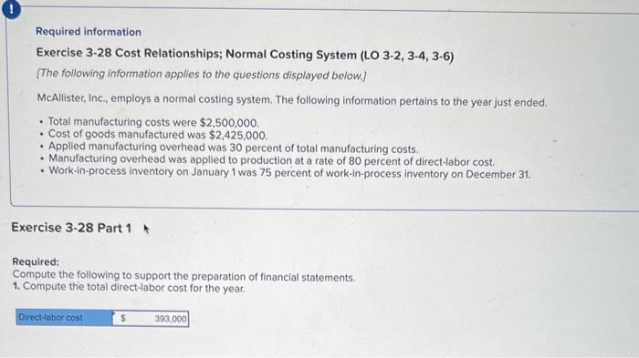 Solved Required information Exercise 3-28 Cost | Chegg.com