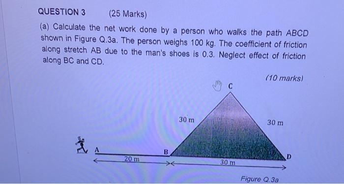 Solved QUESTION 3 (25 Marks) (a) Calculate the net work done | Chegg.com