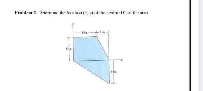 Solved Problem 2. Determine the location (x,y) of the | Chegg.com