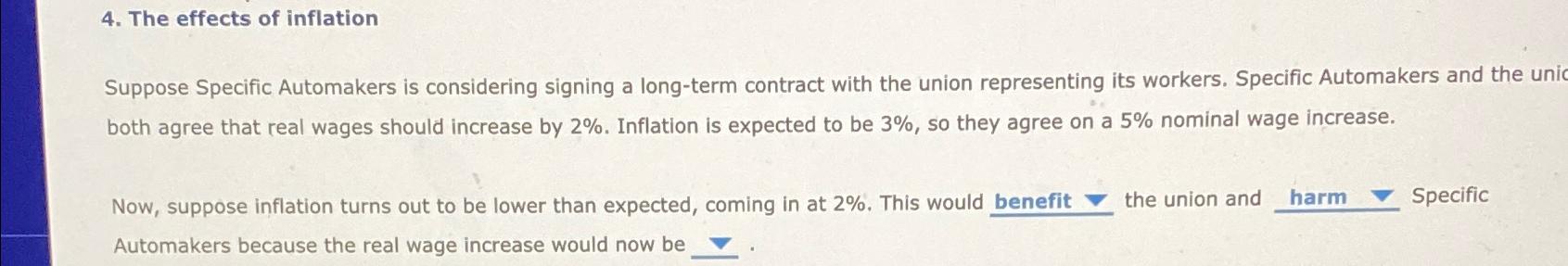 Solved The effects of inflationSuppose Specific Automakers | Chegg.com