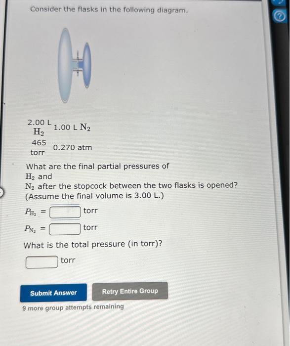 Solved Consider the flasks in the following diagram. 222.00 | Chegg.com