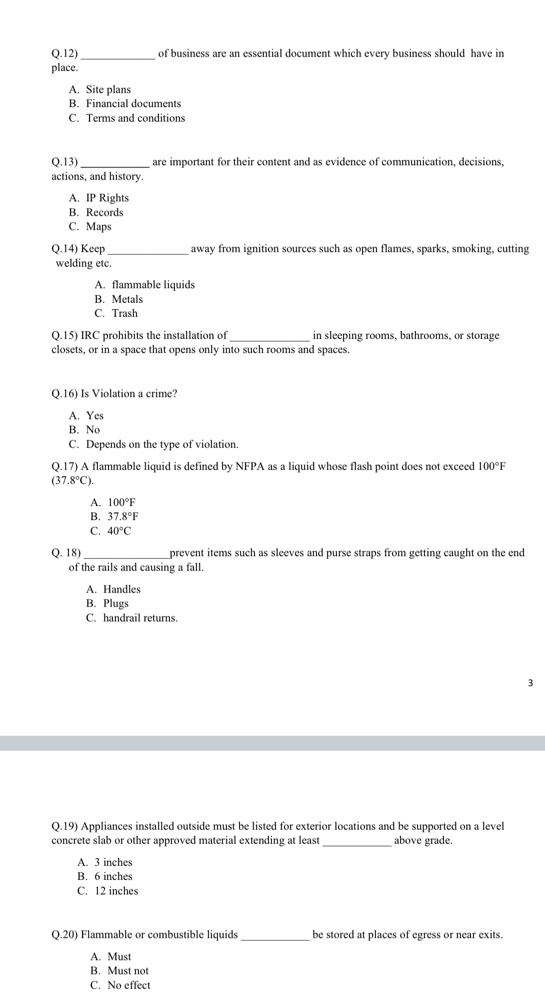 Solved Q.12)of business are an essential document which | Chegg.com