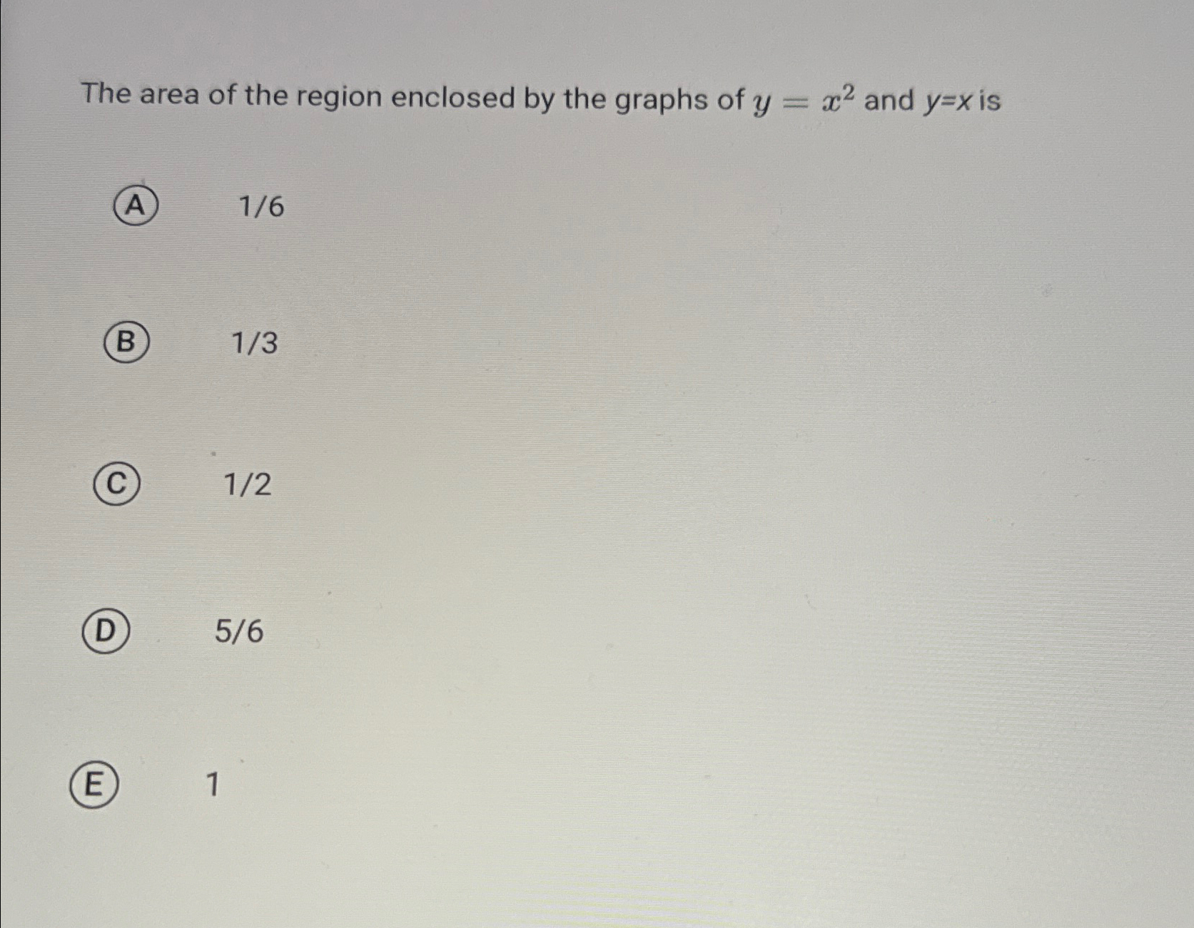 Solved The area of the region enclosed by the graphs of y=x2 | Chegg.com