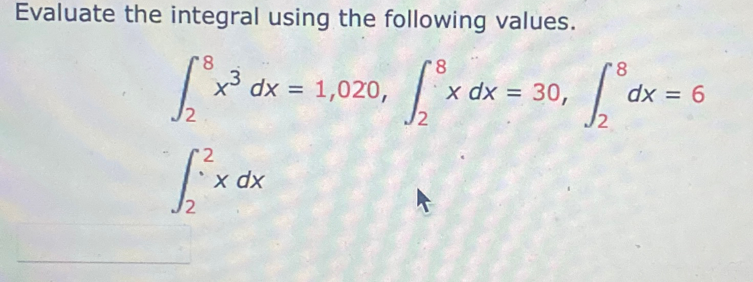 Solved Evaluate the integral using the following | Chegg.com