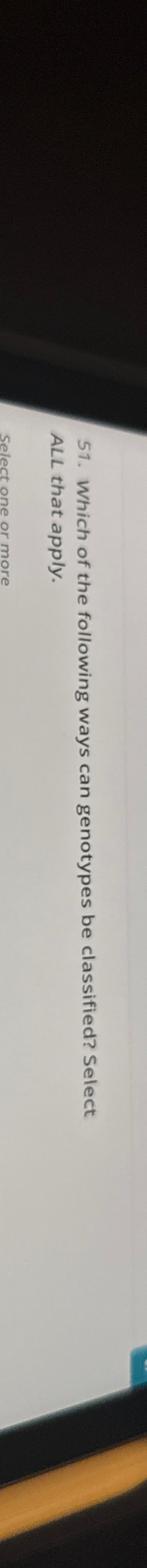 Solved Which of the following ways can genotypes be | Chegg.com