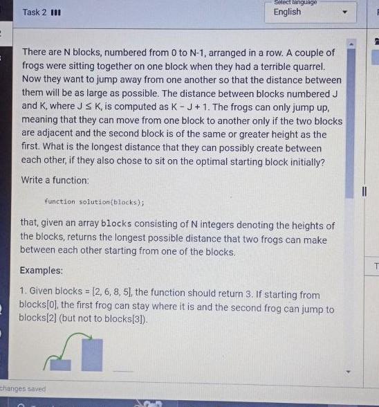 Solved There are N blocks, numbered from 0 to N−1, arranged | Chegg.com