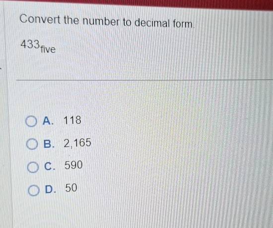 Solved Convert the number to decimal | Chegg.com