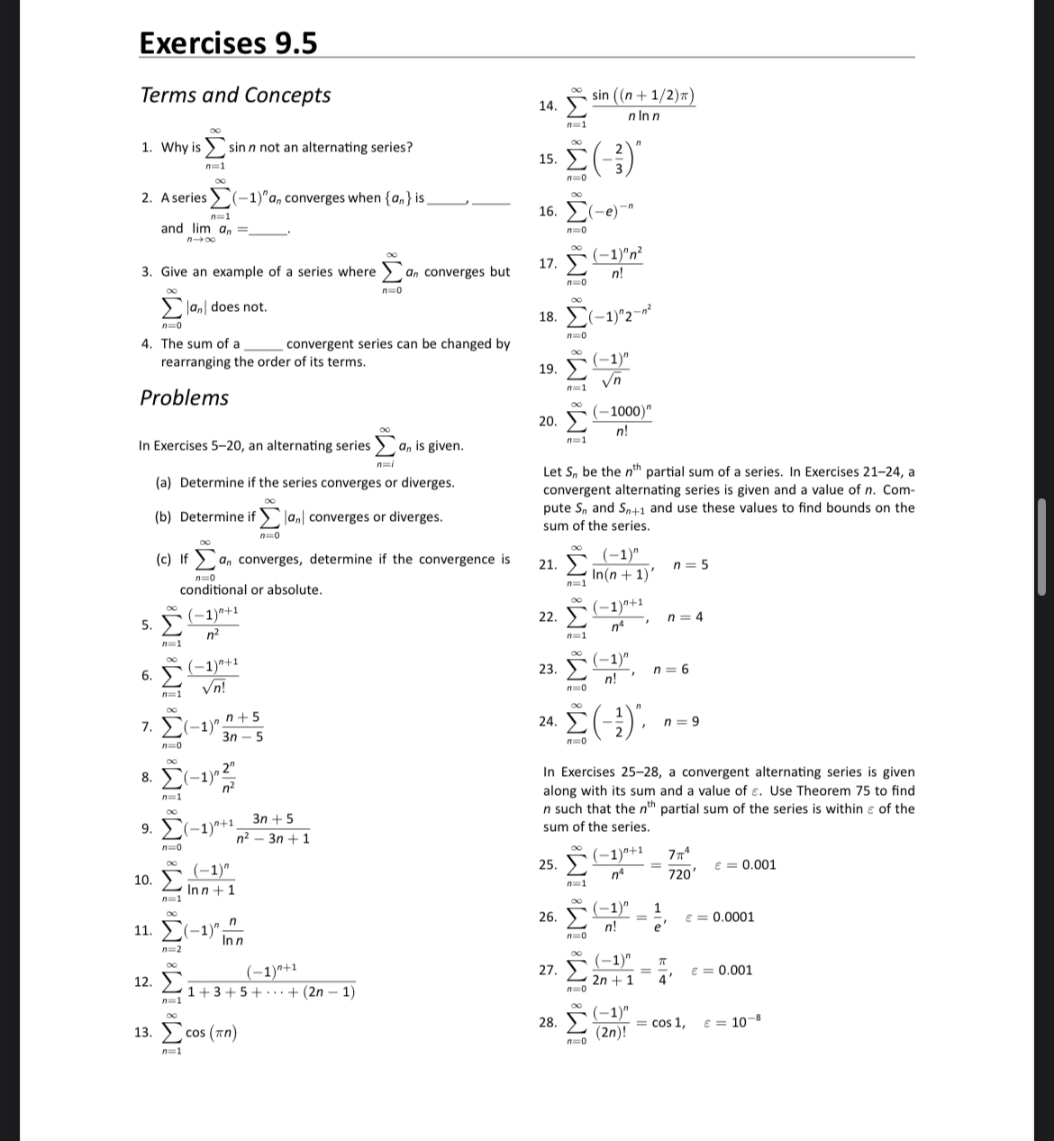 Solved Do #5bc, 7, 8bc, ﻿& 19Exercises 9.5Terms and | Chegg.com