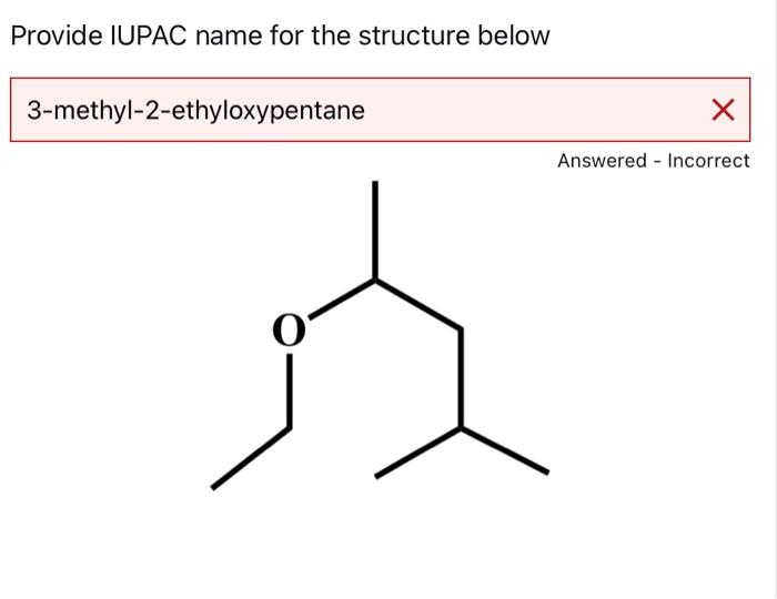 Solved Provide IUPAC name for the structure below | Chegg.com