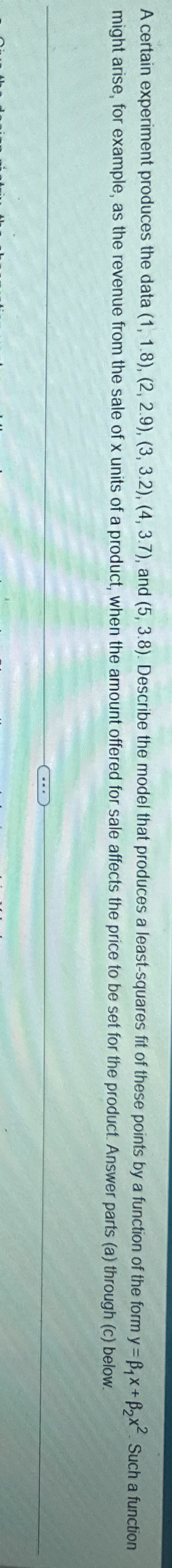 Solved A certain experiment produces the data | Chegg.com