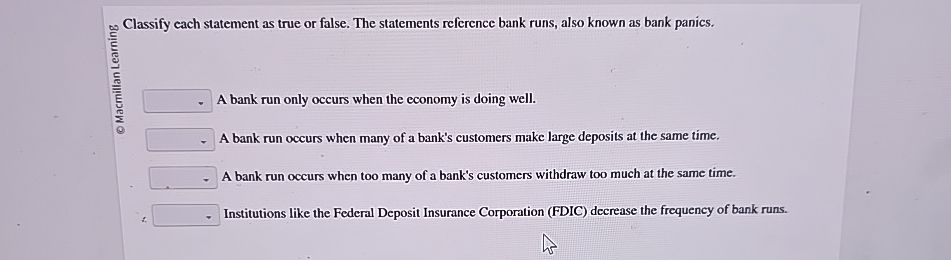 Solved Classify cach statement as true or false. The | Chegg.com