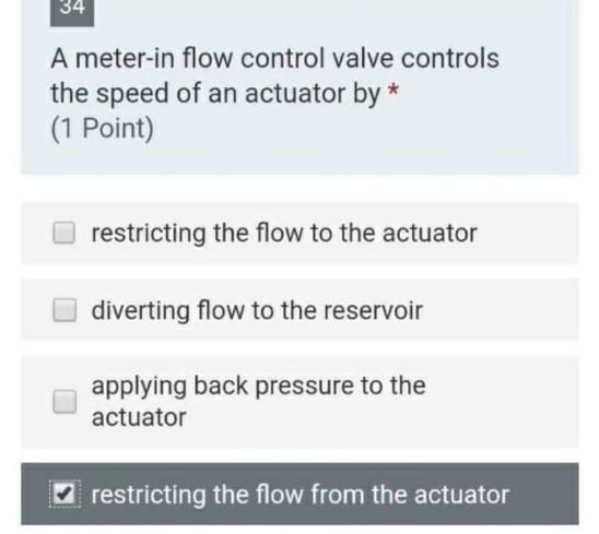 * A meter-out flow control circuit (2) - builds back | Chegg.com