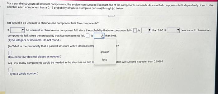 Solved (a) Would it be unusual to observe one component | Chegg.com