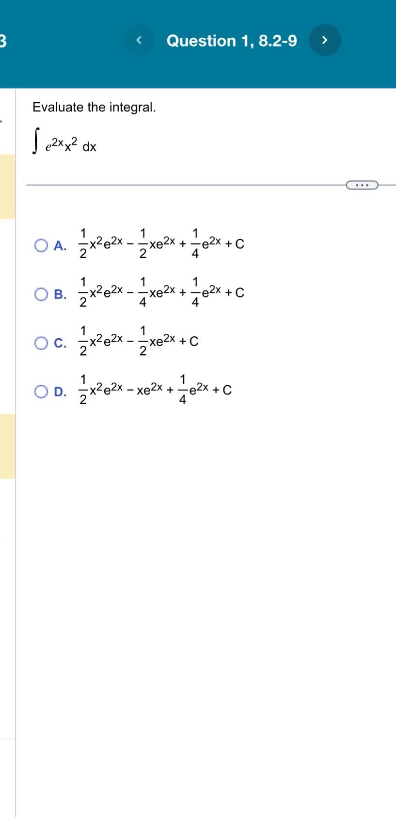 Solved Question 1, 8.2-9Evaluate the | Chegg.com