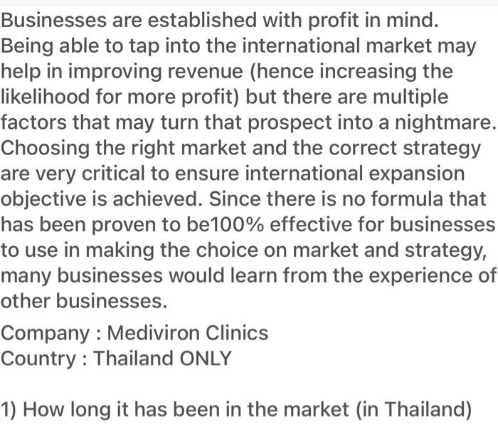 Solved Businesses are established with profit in mind. Being | Chegg.com