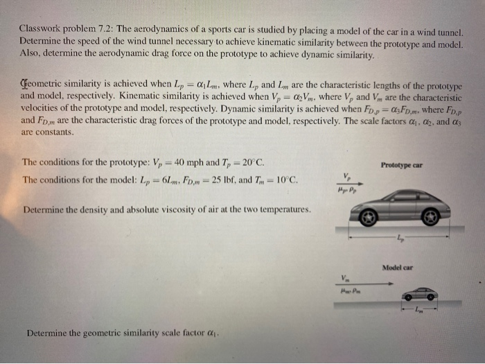 Solved Classwork problem 7.2: The aerodynamics of a sports | Chegg.com