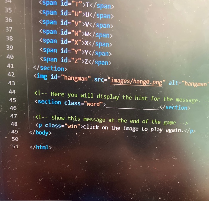 Solved + 80% Final Project - Hangman In this project you | Chegg.com