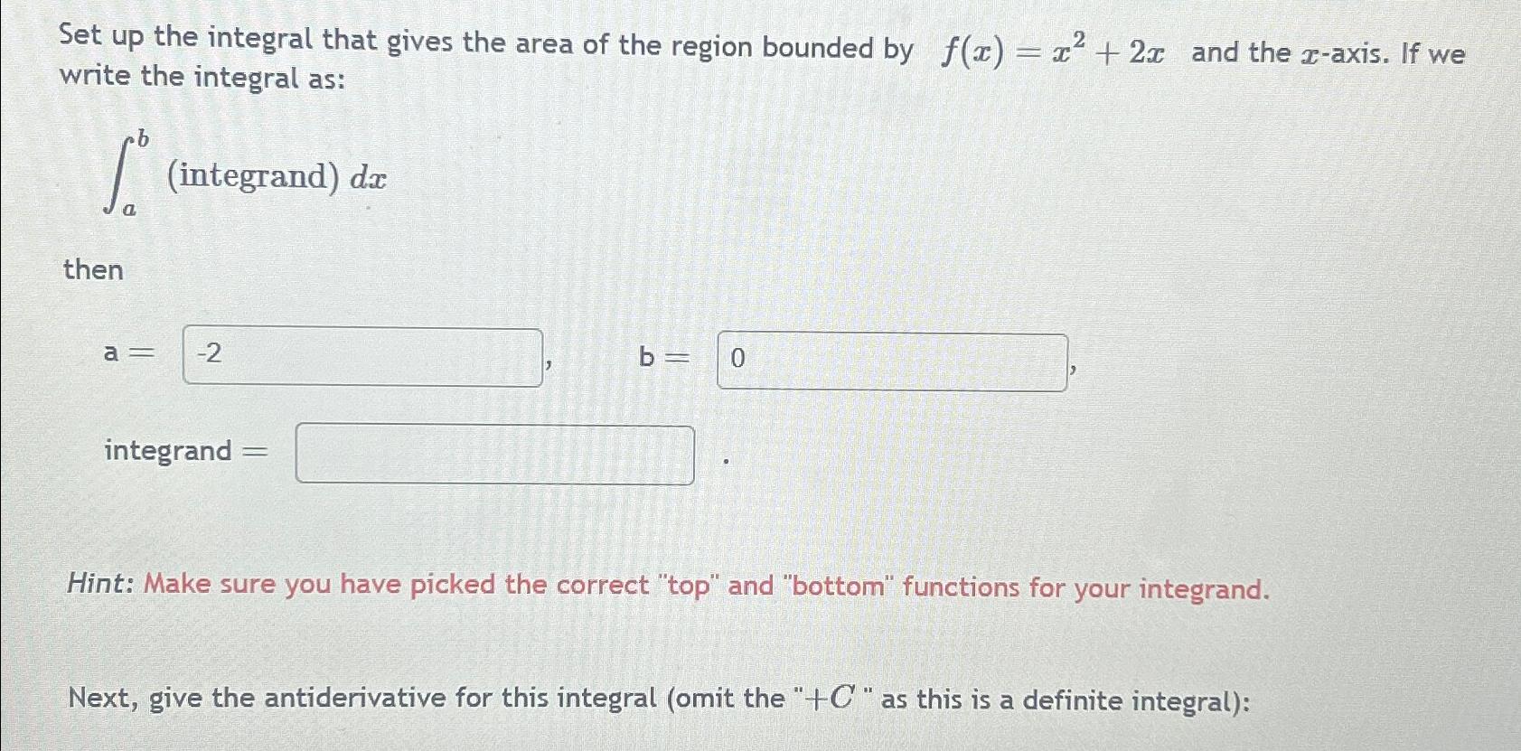 Solved Set up the integral that gives the area of the region | Chegg.com