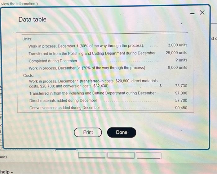 Solved (Click the icon to view the informetion) Read the | Chegg.com
