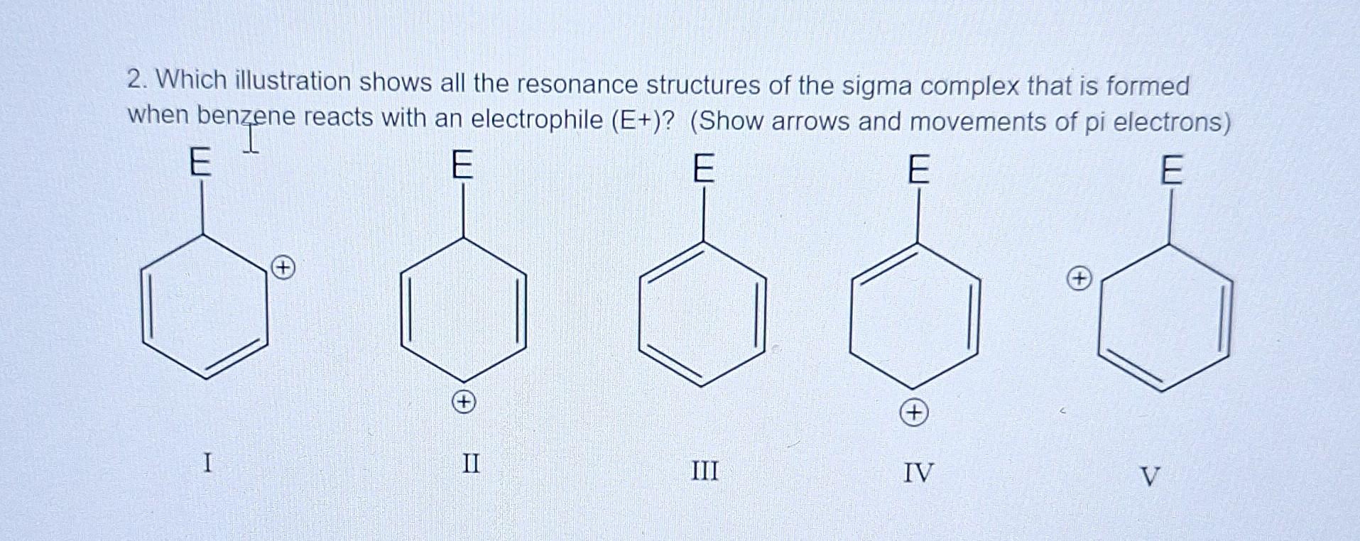 Solved 2. Which illustration shows all the resonance | Chegg.com