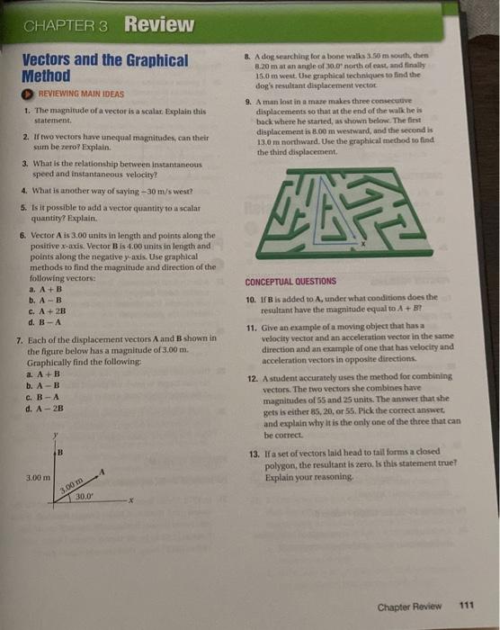 Solved Vectors and the Graphical 8. A dog searching for a | Chegg.com