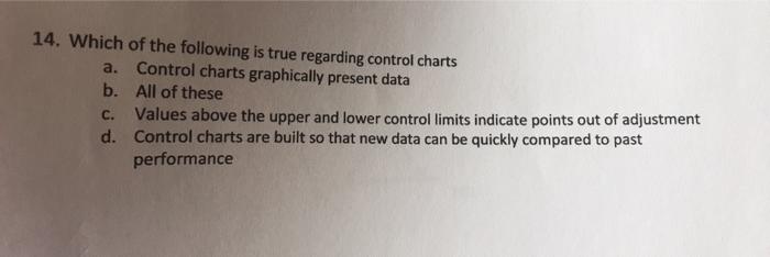 Solved 14. Which of the following is true regarding control | Chegg.com