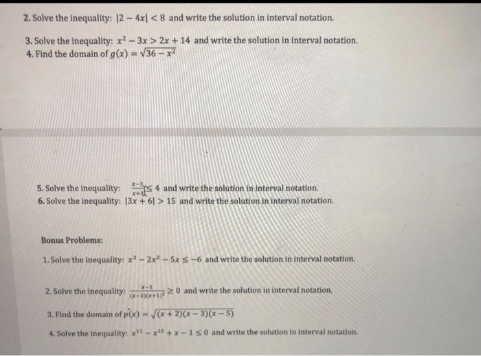 Solved 2 Solve The Inequality 12 4x solved-2-solve-the-inequality-12-4x