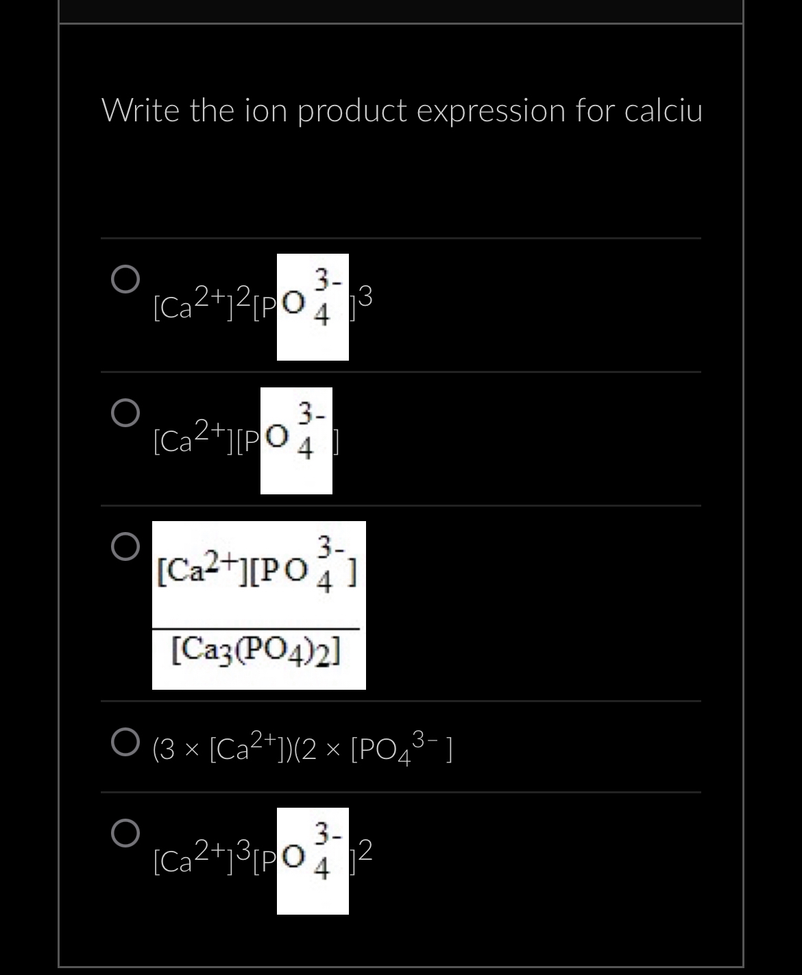 Solved Write the ion product expression for | Chegg.com