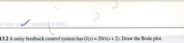 Solved 13.2 A unity feedback control system has | Chegg.com