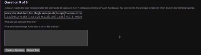 Solved Question 9 of 9 neck chest abdom hip thiph knee ankle | Chegg.com
