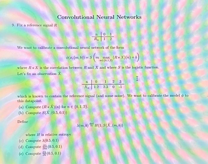 Solved Convolutional Neural Networks 9. Fix a reference | Chegg.com