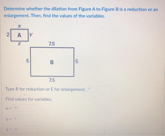 Solved Determine Whether The Dilation From Figure A To