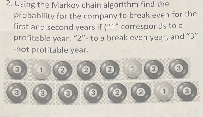 Solved Using the Markov chain algorithm find the probability | Chegg.com