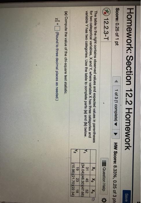 Solved Homework Section 12 2 Homework Save Score 0 25 Of 1