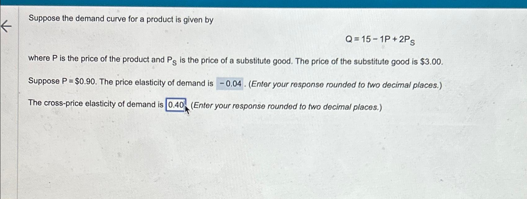 Solved Suppose the demand curve for a product is given | Chegg.com