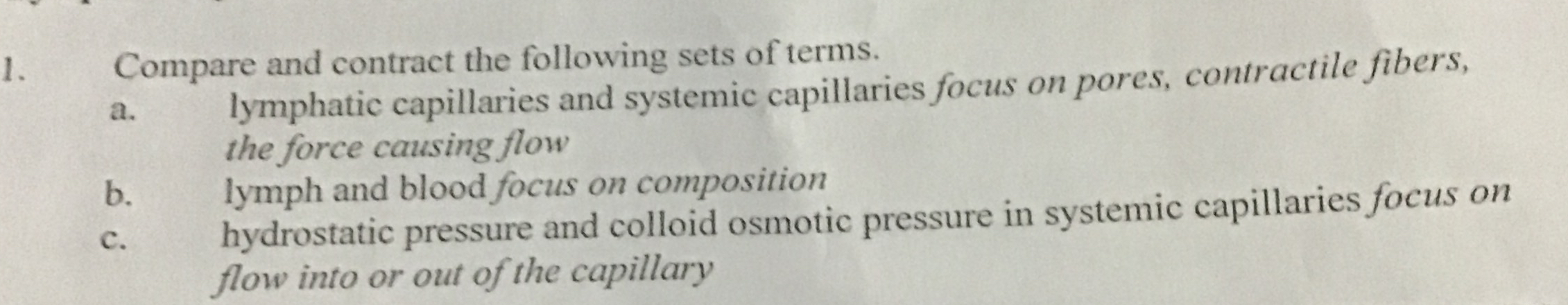 Solved Compare and contract the following sets of terms.a. | Chegg.com