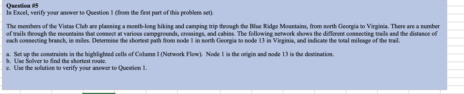 Question #5In Excel, verify your answer to Question | Chegg.com